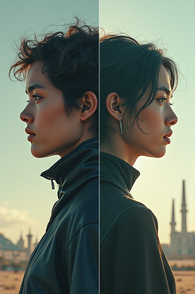 Parallel Universes: A split-screen narrative showing the same character ...