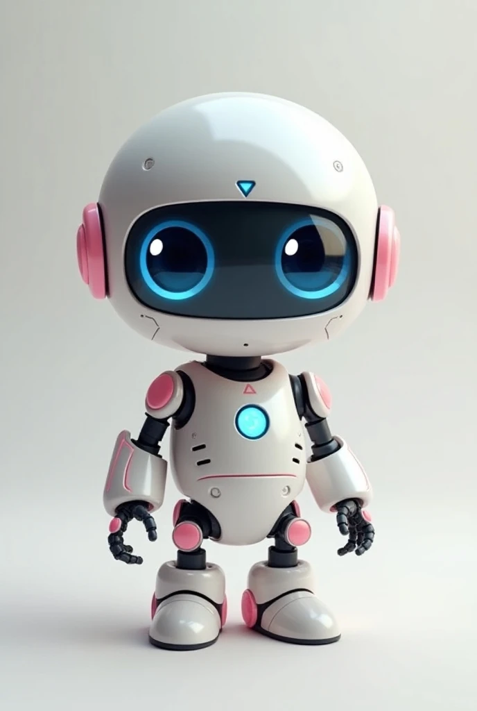 1.A cute round chibi robot with shiny blue eyes. 2.A cute round chibi ...