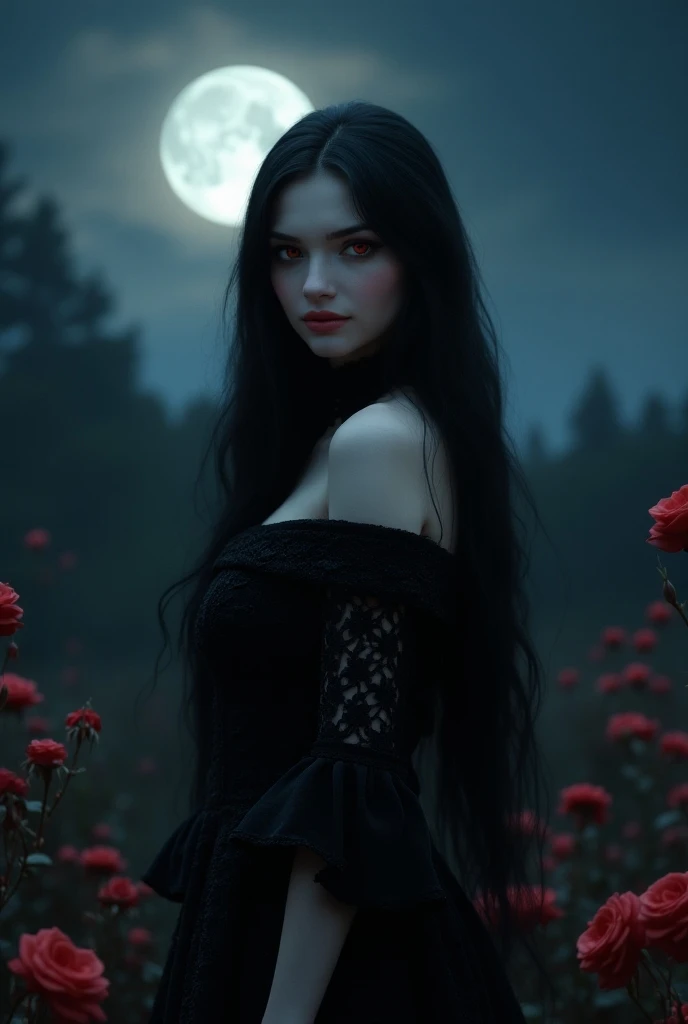 Imagine a night cloaked in mystery and beauty, where the silence speaks ...