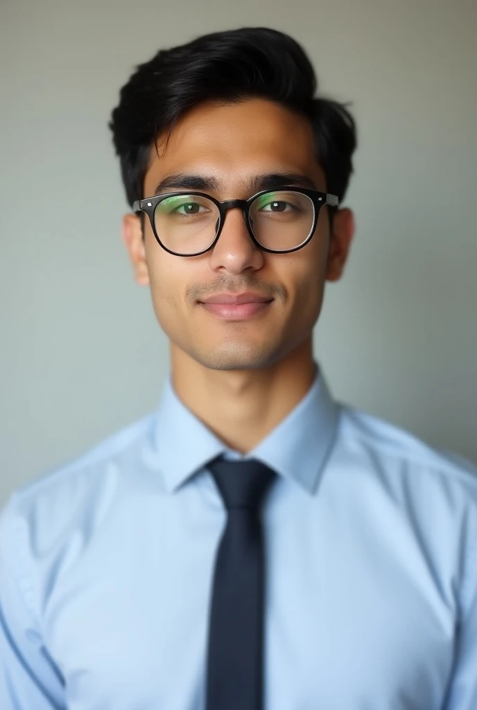21 year old indian boy With fair skin Wearing spectacles and narrow ...