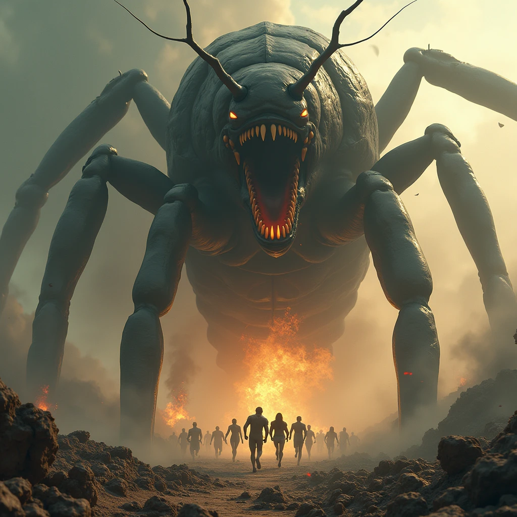 From giant man-eating Hercules Sun larvae to humans々Desperately runs ...