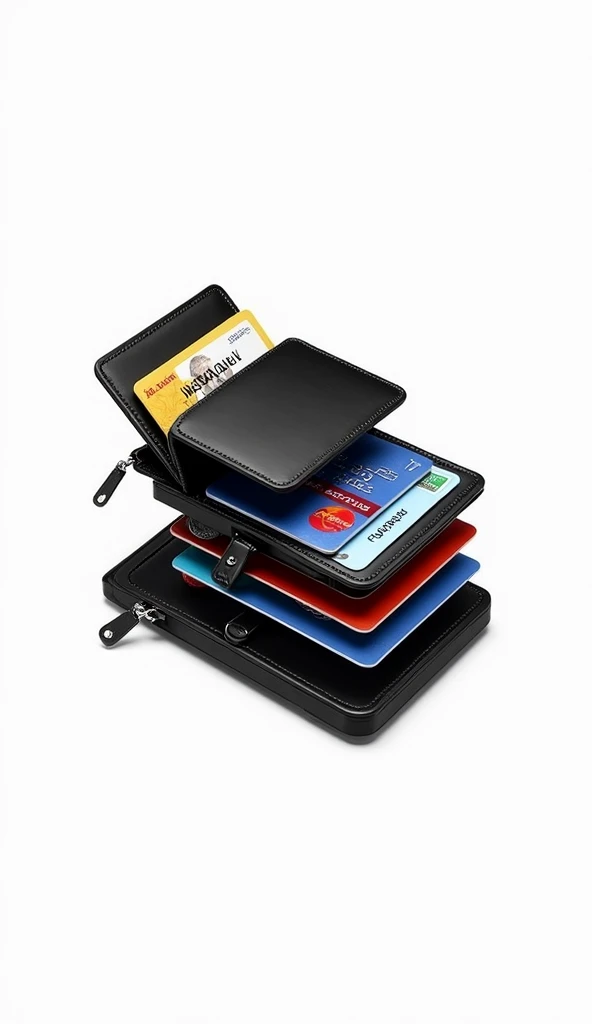 An innovative rdif brand wallet with its internal and external parts ...