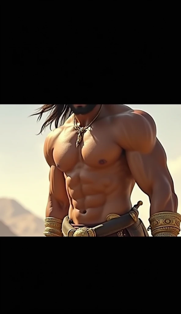 Shirtless rajput man, six pack abs breaSt - SeaArt AI