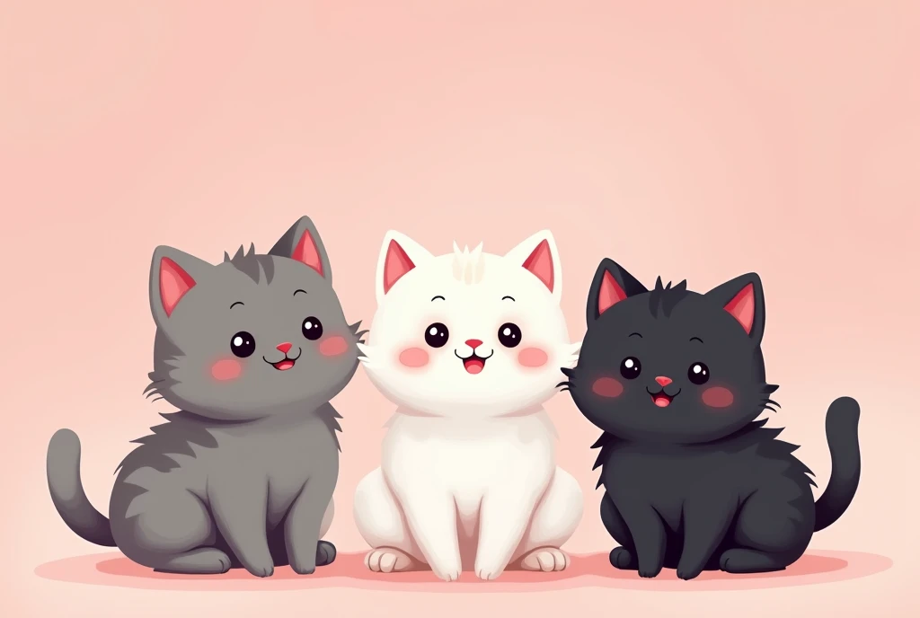 Cute cat, Cute cat, Illustration of 3 cats , cutest ever - SeaArt AI