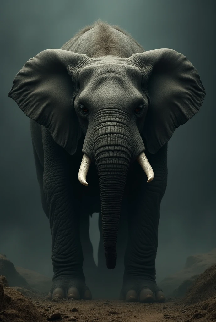 Design a hybrid creature that combines features of an elephant and a ...