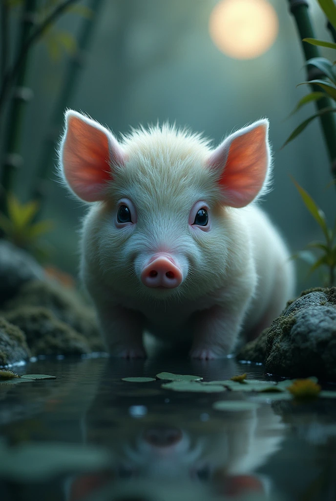 Sheep、monkey、mouse、 Pig blends into a new creature, Terrifying atmosphere - SeaArt AI