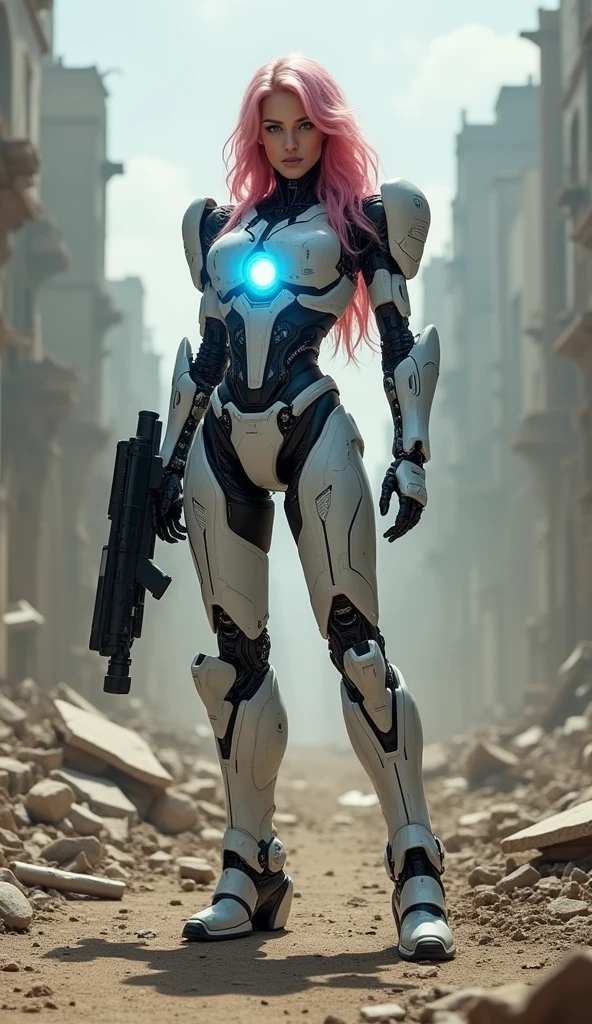 Female robot,full body,perfect Female face,fair_skin,blue eyes - SeaArt AI