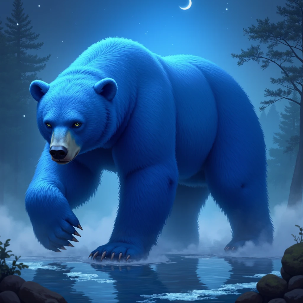 Bear Blue Color - SeaArt AI