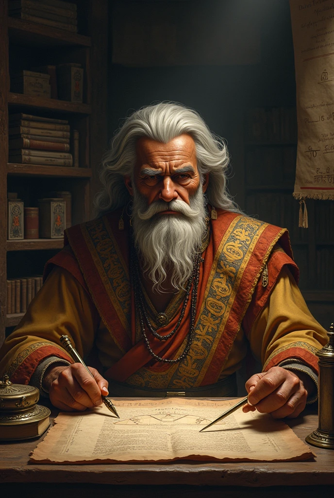 Make me an Aztec studying the mathematics of his time - SeaArt AI