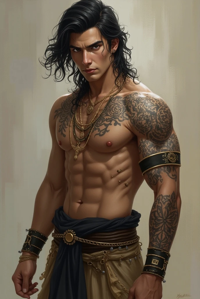 Semi-realistic, full-body image style, with spots. I would like an ...