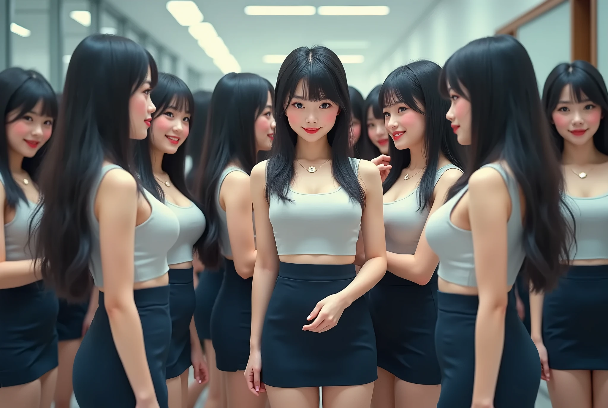 (Japanese Clone-girls=Myself), (Super Best masterpiece Clone - SeaArt AI