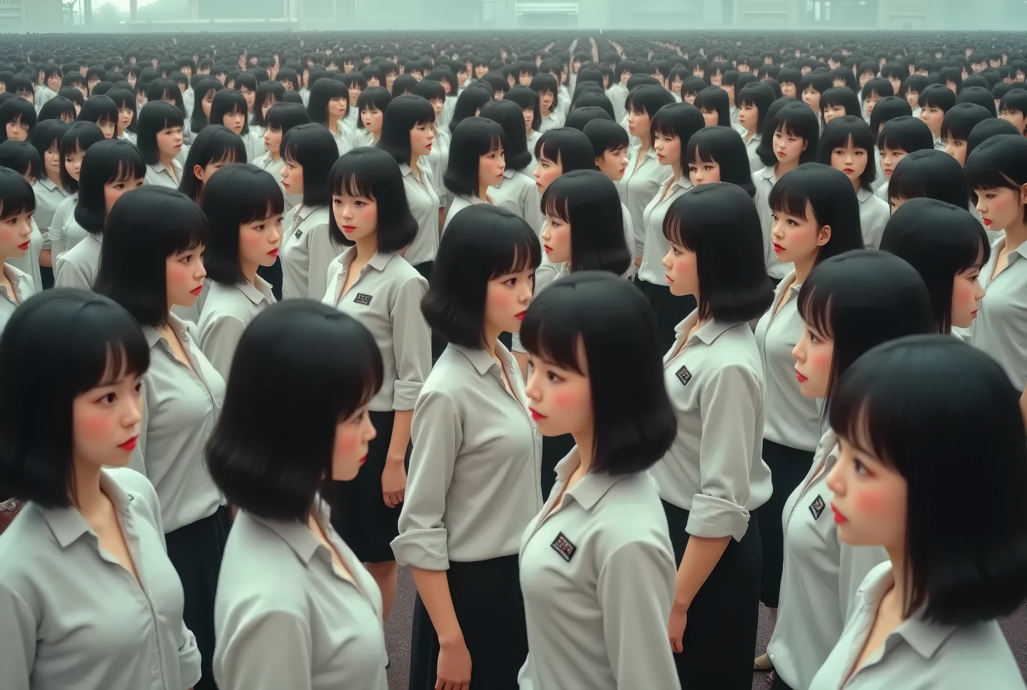 (Japanese Clone-girls=Myself), (Super Best masterpiece Clone - SeaArt AI