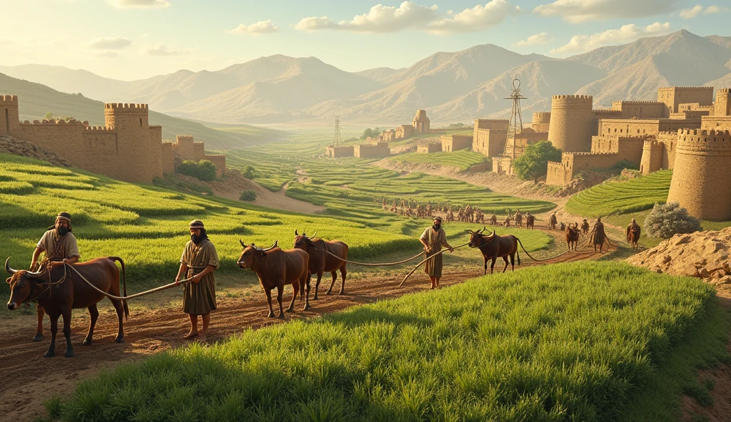 An image of agriculture in ancient Mesopotamia - SeaArt AI