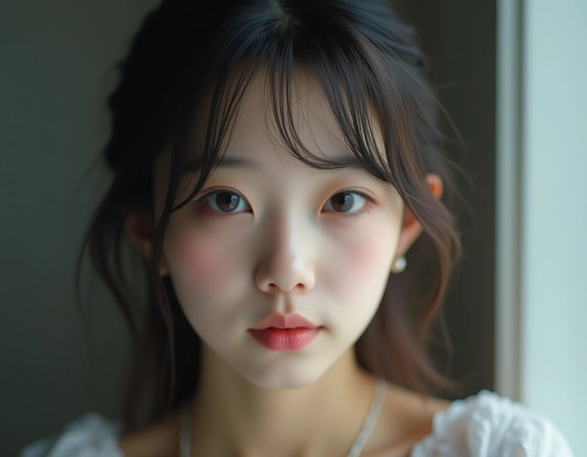 is an image of an innocent and pitiful Korean woman in her 20s - SeaArt AI