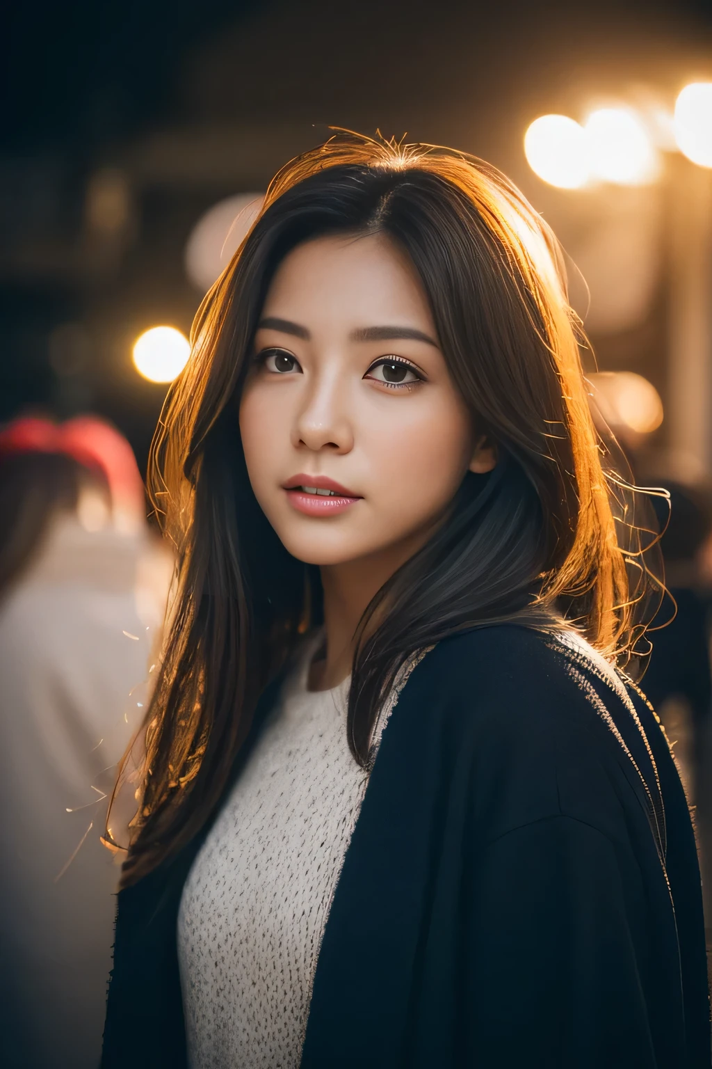 a stunning close-up of an unprocessed young and beautiful woman - SeaArt AI