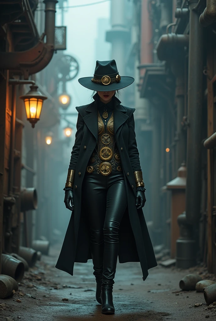 Misty_evening, secluded_corner_of_industrial_city, mysterious - SeaArt AI