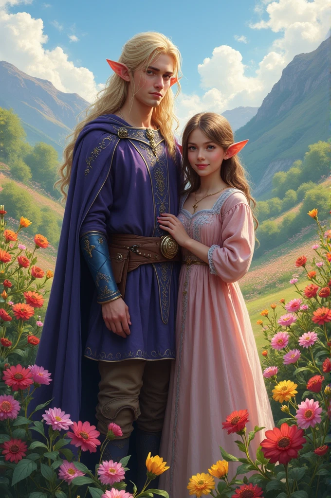 create the image of elves brothers together the male is blond who ...