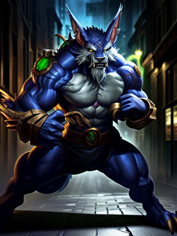 (warwick (lol)), (RAW photo, realistic photo, high quality, masterpiece ...