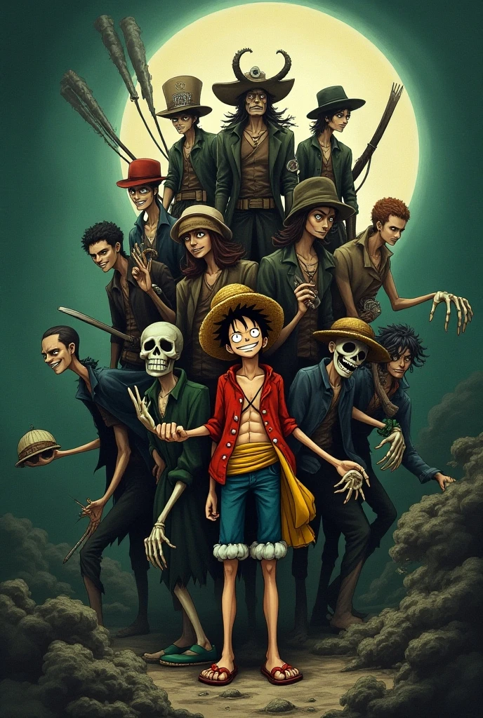 One piece tim burton style - SeaArt AI