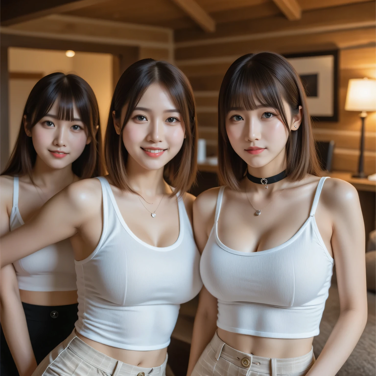 Best Quality、masterpiece、Group photo、( tank top ，mini skirt) - SeaArt AI