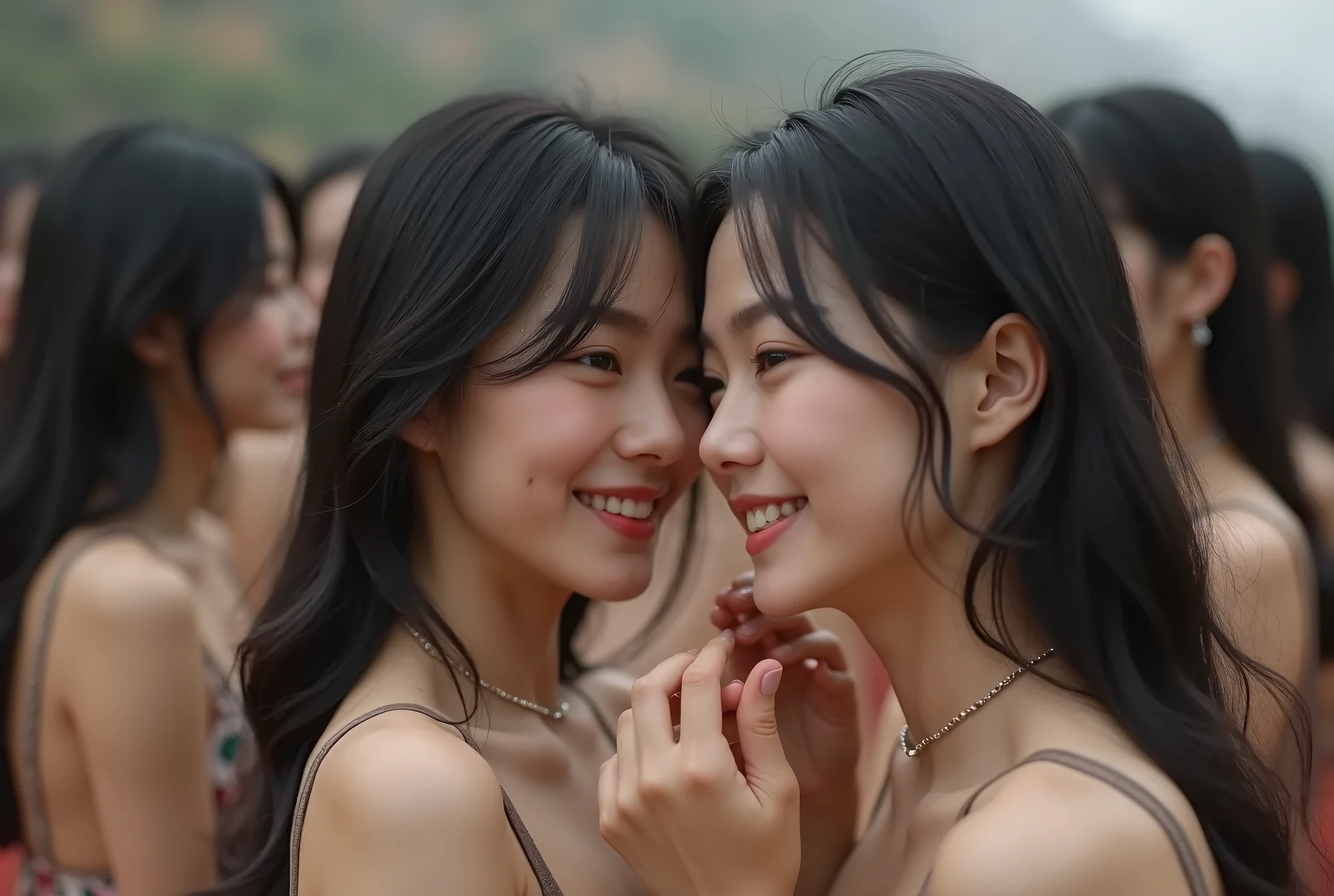 (Japanese Clone girls=Myself), (Best Super Perfect Clone girls Raw Photography A - SeaArt AI