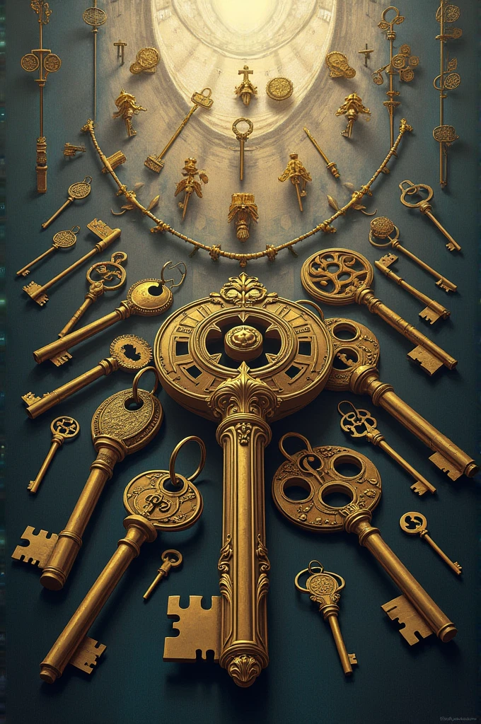 Create a thumbnail on evolution of keys - SeaArt AI