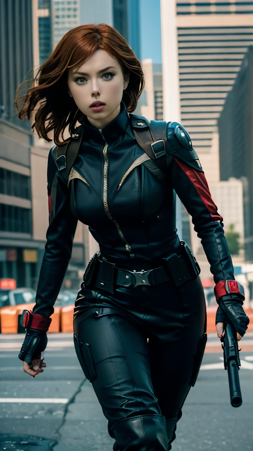 One beautifully styled young woman ,full body,((( Black Widow - SeaArt AI