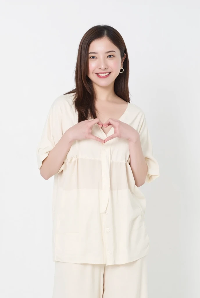 Only one woman with a cute smile is in a pose wearing off-shoulder ...