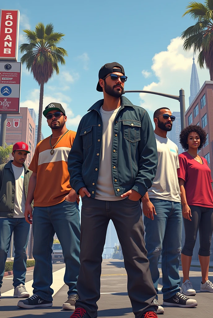 Create an image of GTA5 FiveM with people from FiveM with the name of ...