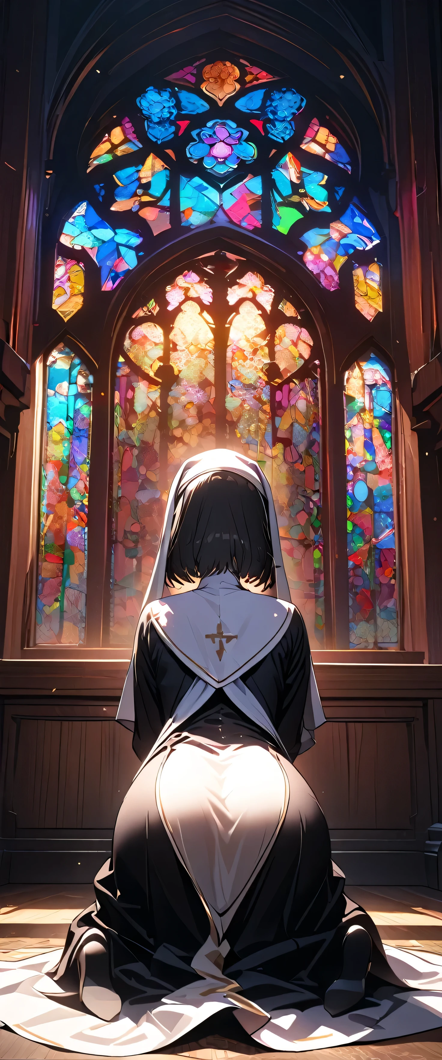 (nun:1.5),(beautiful girl:1.3),1girl,masterpiece,Highest quality ...