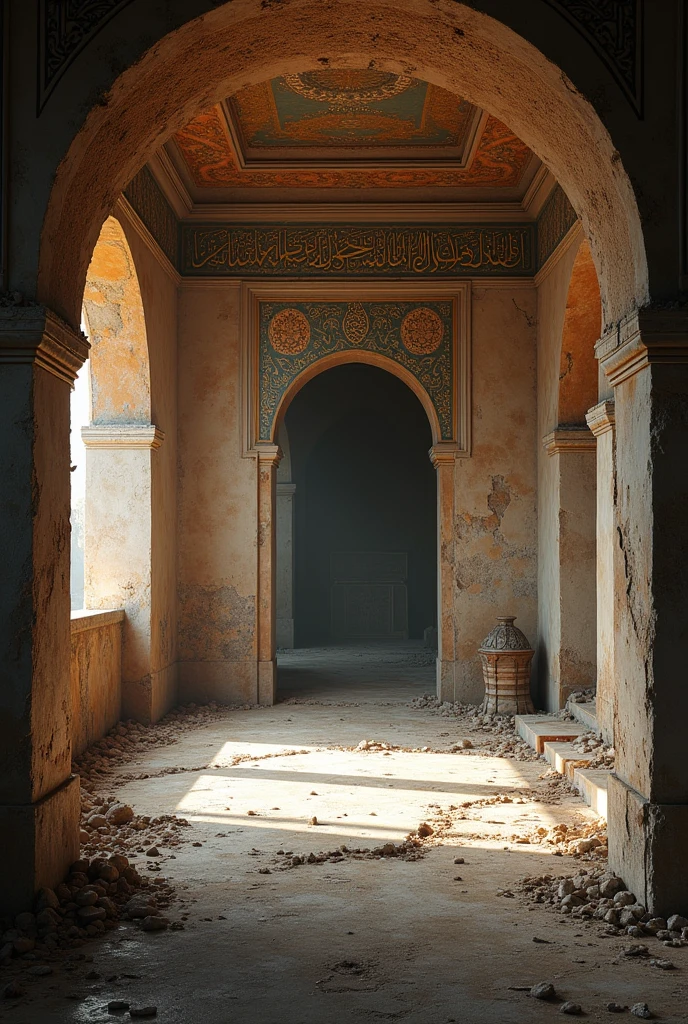 (photorealism:1.2), ancient meeting room of the Islamic era, no people ...