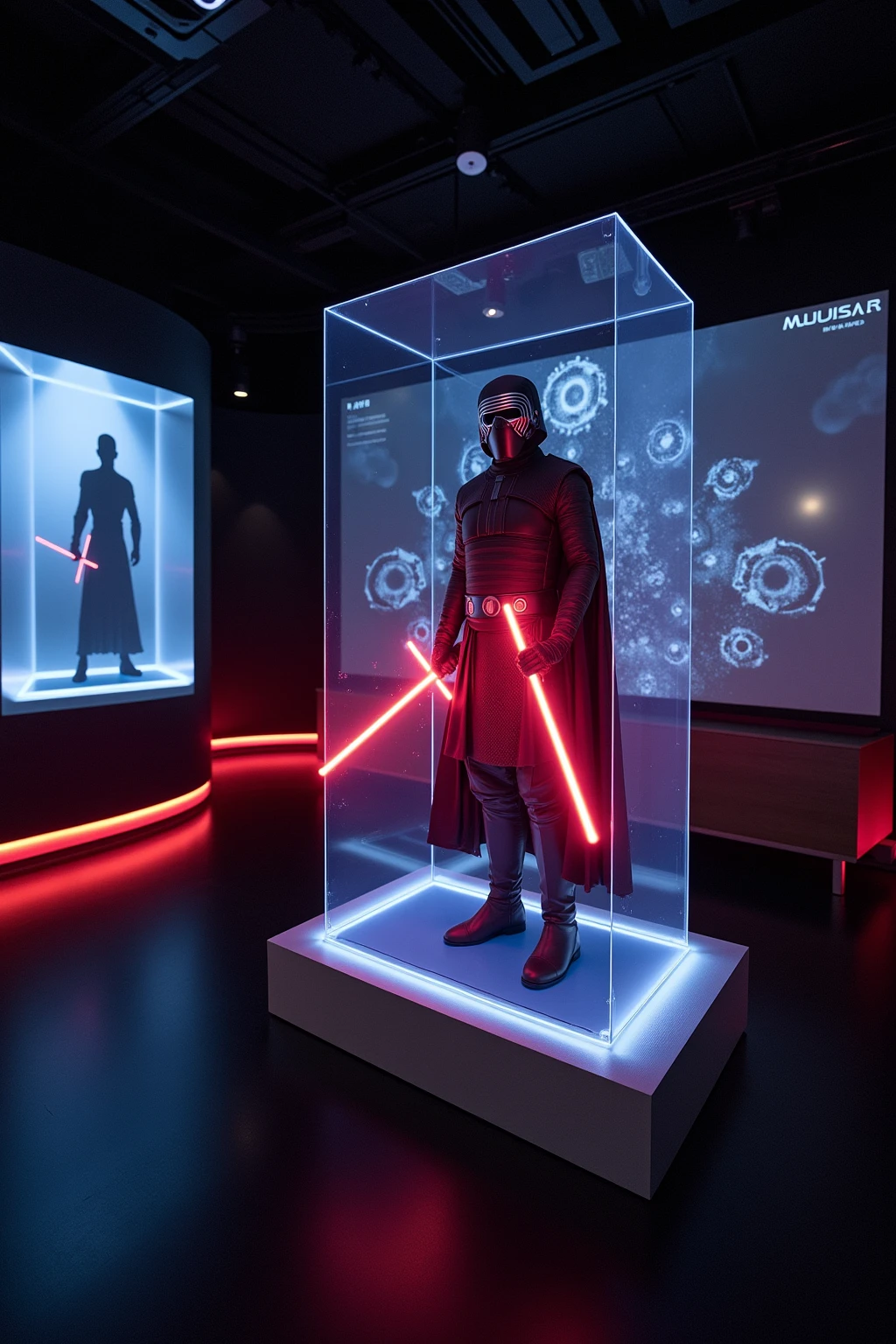 Star Wars Museum of the Near Future, 3D holographic exhibits - SeaArt AI