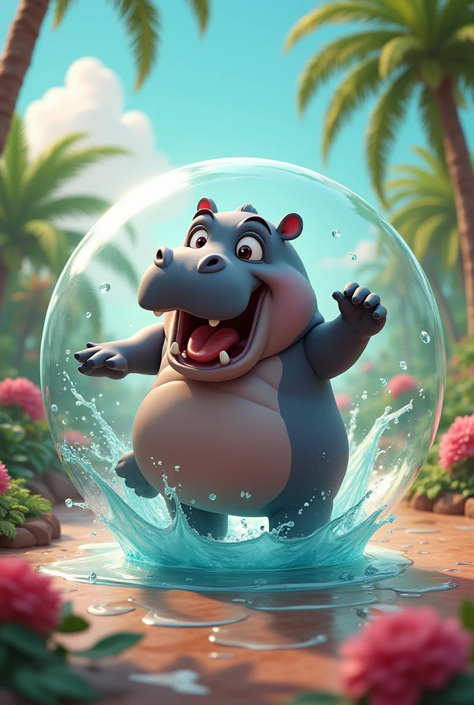 Hippo Ball Dancing - SeaArt AI