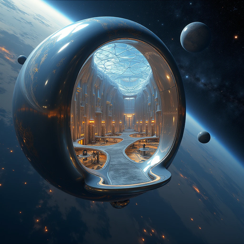 SeaArt AIで作成されたMuseum of the Future/未来的博物馆/みらいのはくぶつかん