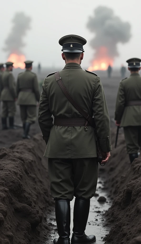 WWI Soldier Prompt: "Hitler in a WWI German military uniform - SeaArt AI