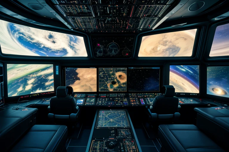 A high definition, ultra-realistic picture of the interior view of a ...