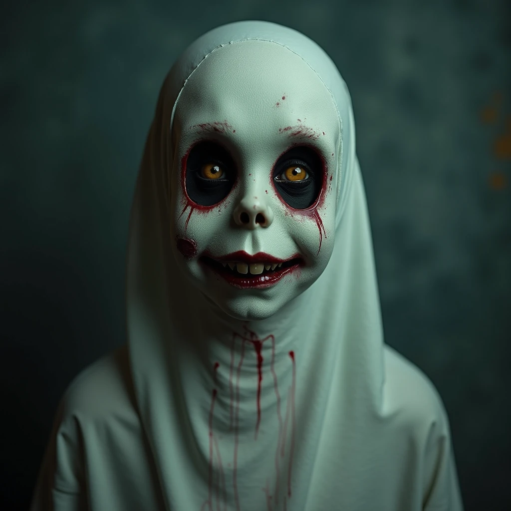 Creepy face of monster ghost girl - SeaArt AI