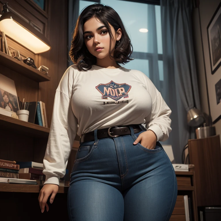 2010s dark vintage film style, A Yuridia petite cute Nerdy skinny emo ...