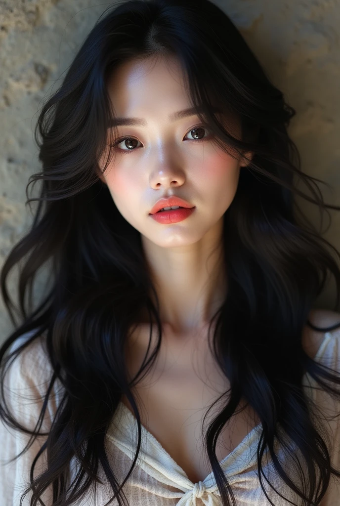 Miền, 20 years old. shiny, beautiful white skin、high nose, Hair color ...