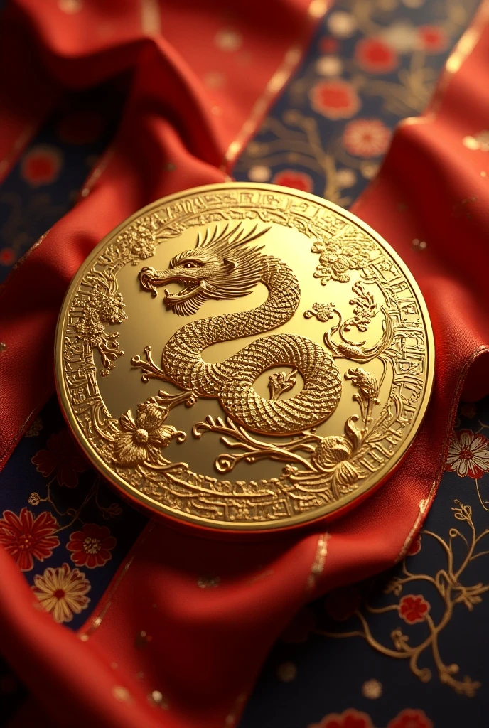 Japanese golden medallion - SeaArt AI
