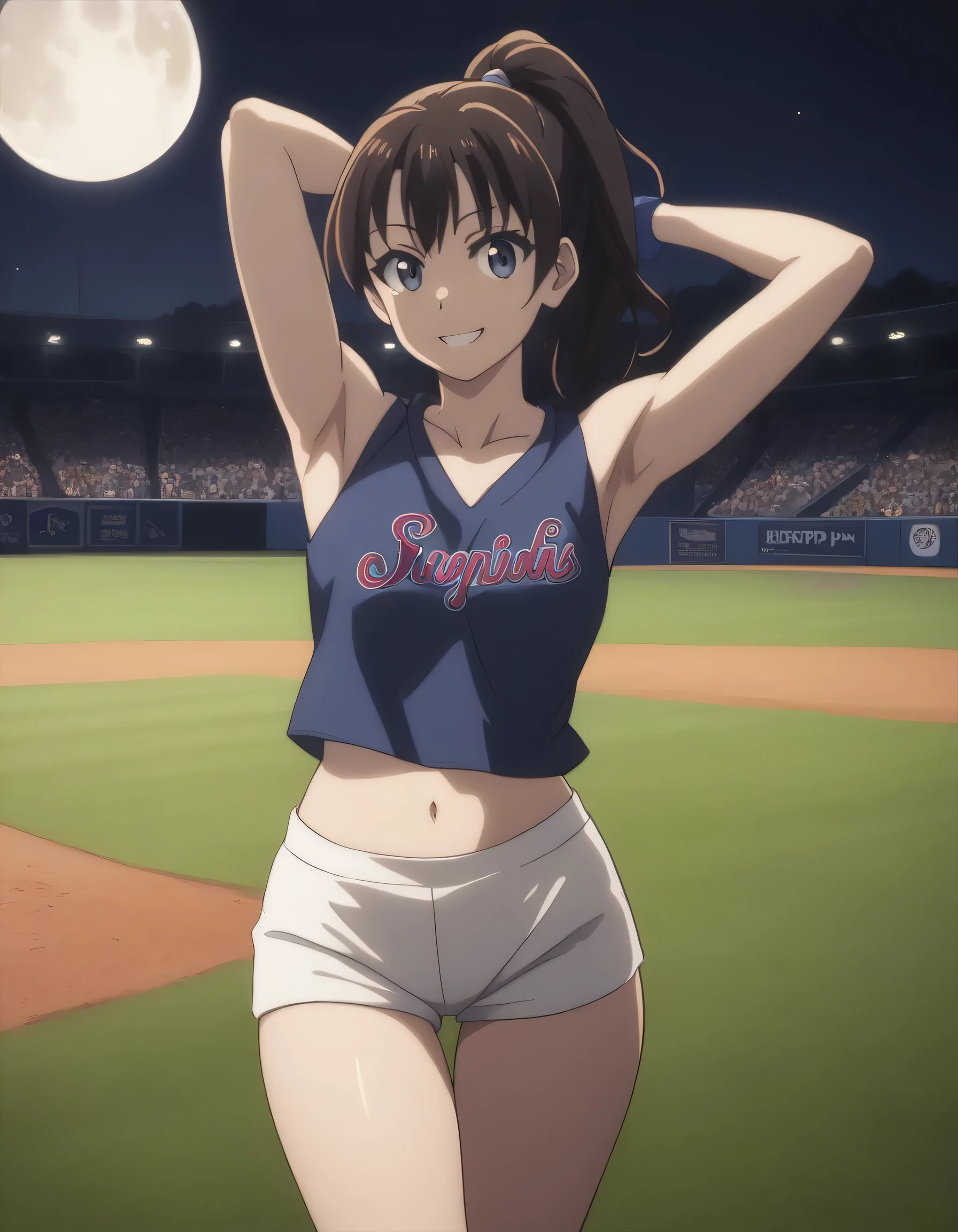 Score_9, score_8_up, score_7_up, gsfghtr, ponytail, mini tank top baseball dress - SeaArt AI