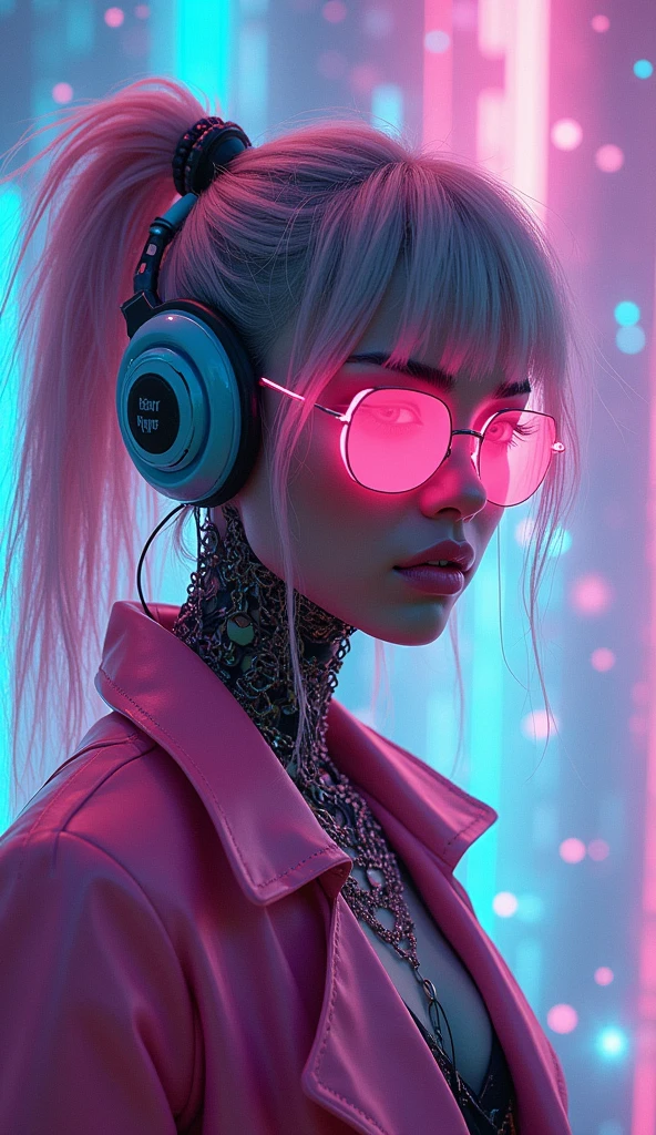 Masterpiece. Beautifully detailed. ???? neon pop punk cyborg in a ...