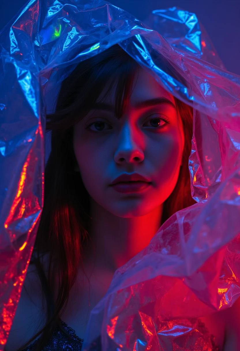 This is a highly stylized, high-definition photograph featuring a close ...