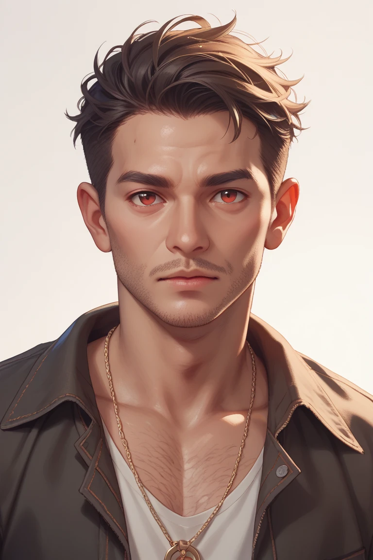 A red-eyed Frenchman - SeaArt AI