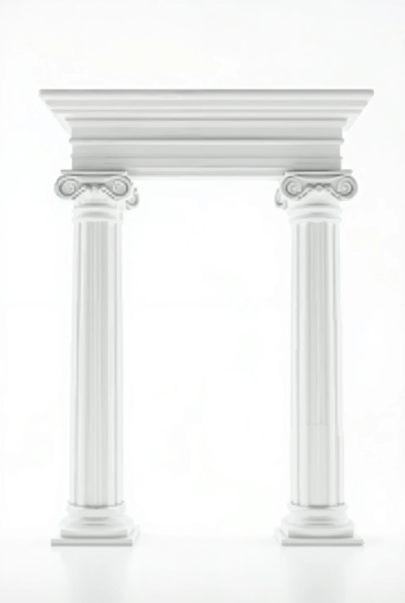 arch on two beautiful white Greek columns, thin and elegant - SeaArt AI