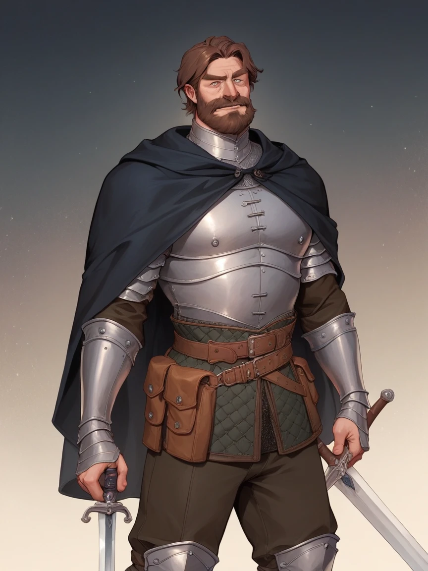 Wh33z13, 1male, old man, beard, dressed in medieval leather, holding ...