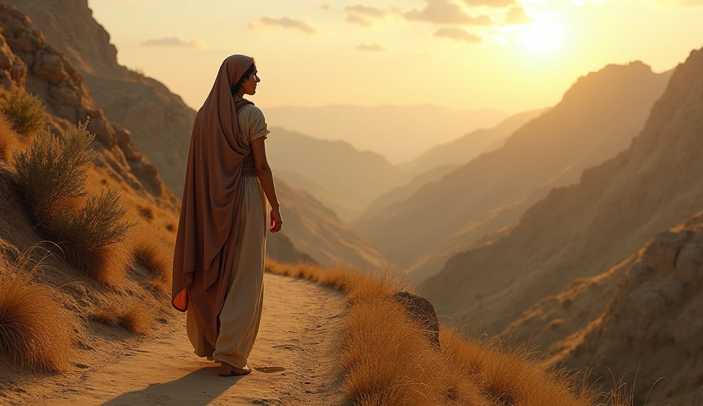 " A scene depicting the journey of a Levite in search of her concubine ...