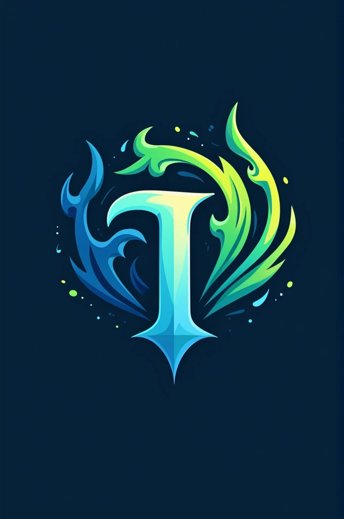Symbol or logo for the team "Invictus Aza" with color scheme of blue ...