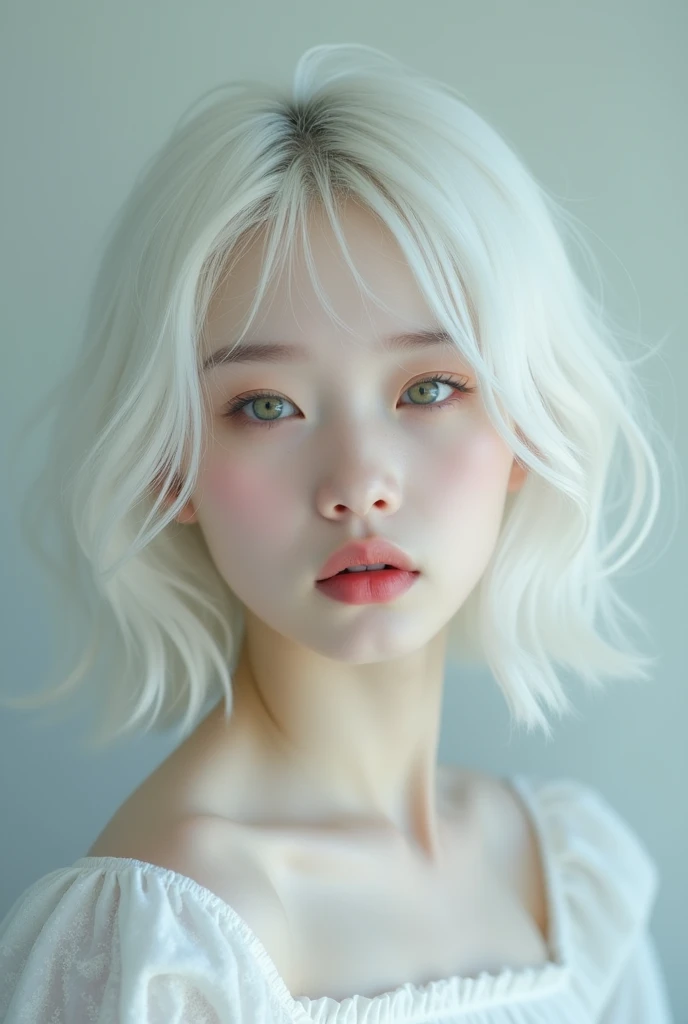 Now do a Korean with albinism - SeaArt AI