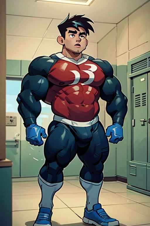 (Masterpiece) (Hyper muscular) (3 boys) Danny Phantom, ghost - SeaArt AI